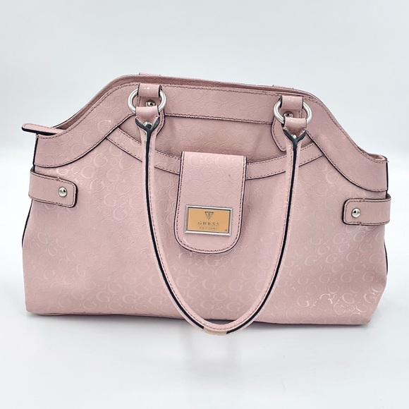 Guess | Bags | Vintage Guess Soft Pink Large Shoulder Designer Leather ...
